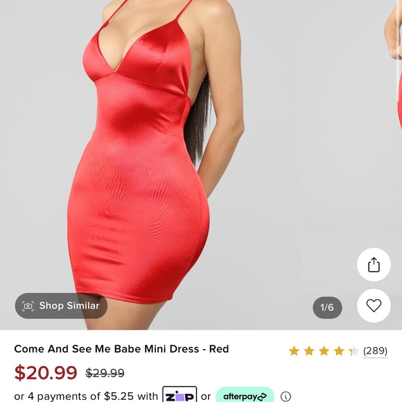 Fashion Nova | Dresses | Red Fashion Nova Bodycon Dress | Poshmark
